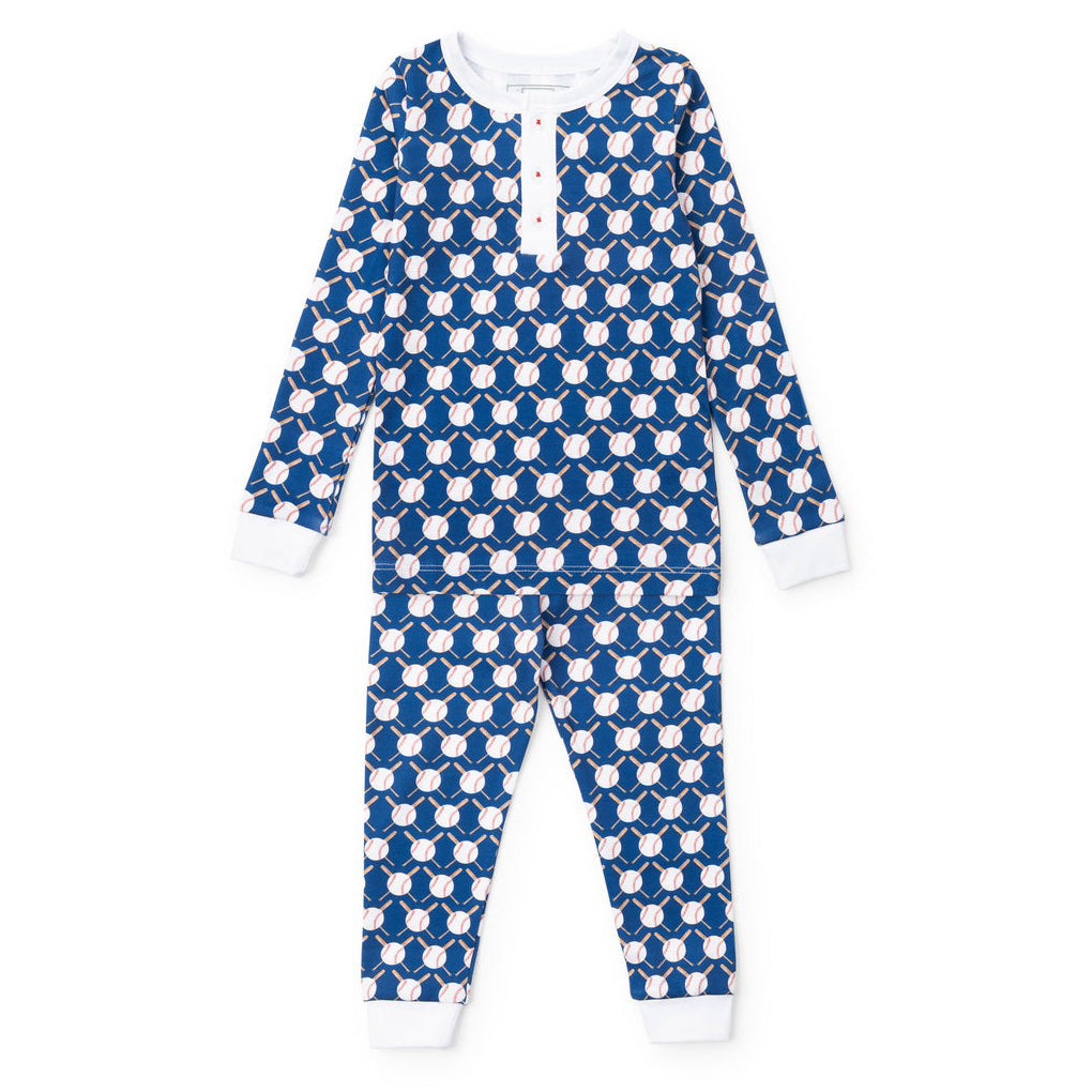 Up at Bat Baseball Pajama Set by Lila & Hayes – Purple Butterfly